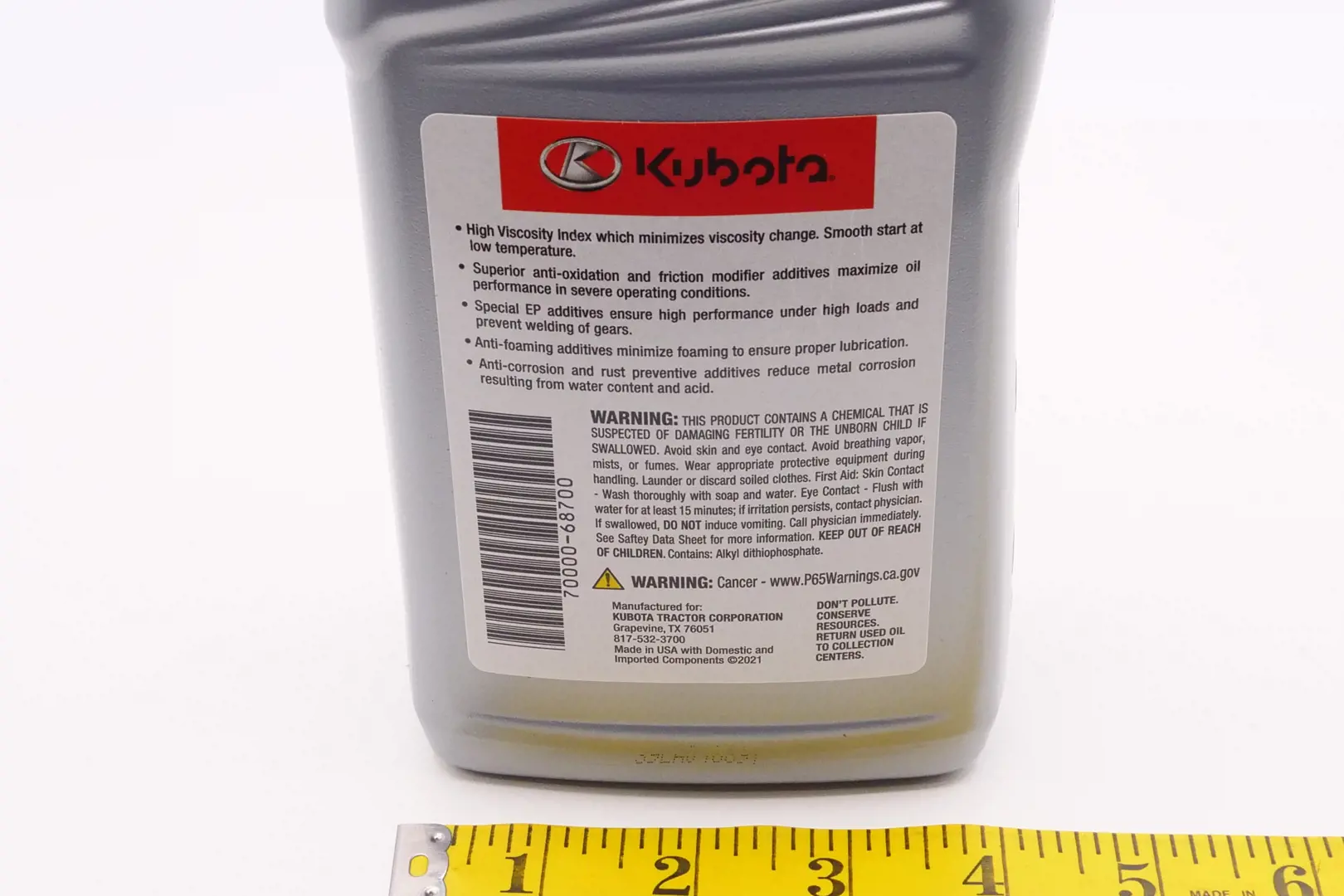 Kubota #70000-68700 OIL 90, GEAR EXC