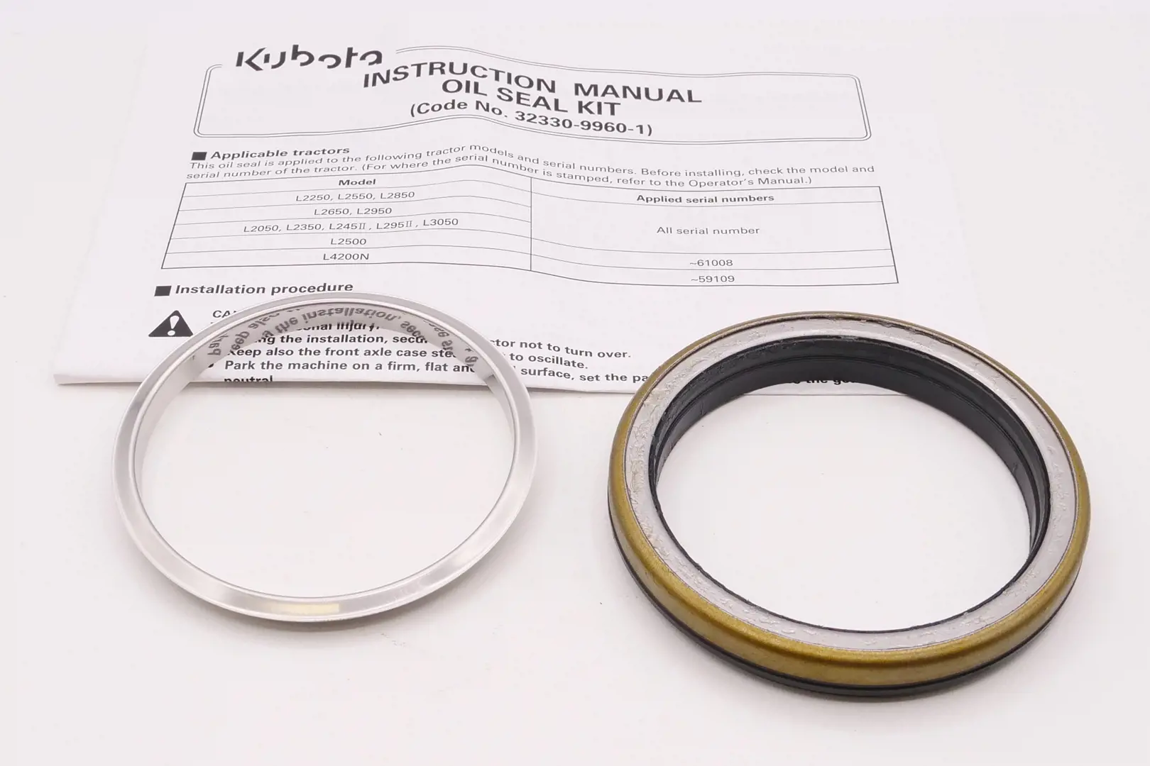 Kubota #32330-99600 ASSY, SEAL OIL