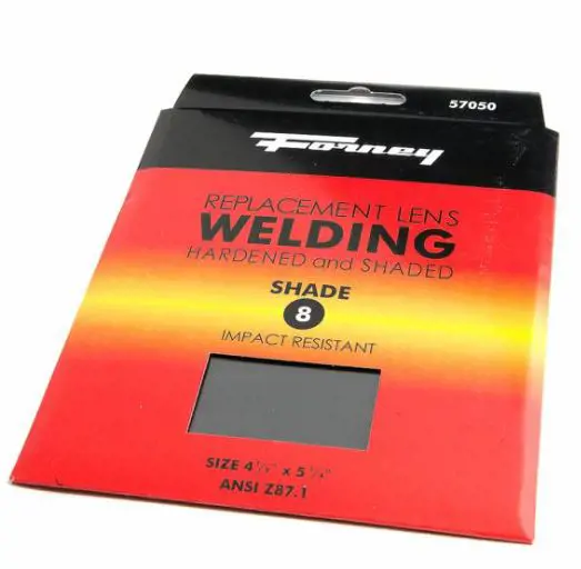 Forney #F57050 Welding Lens, 4-1/2" x 5-1/4", Shade #8