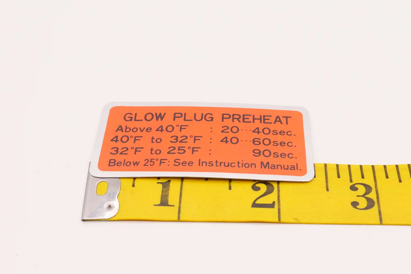 Kubota #66601-48250 LABEL, STARTER