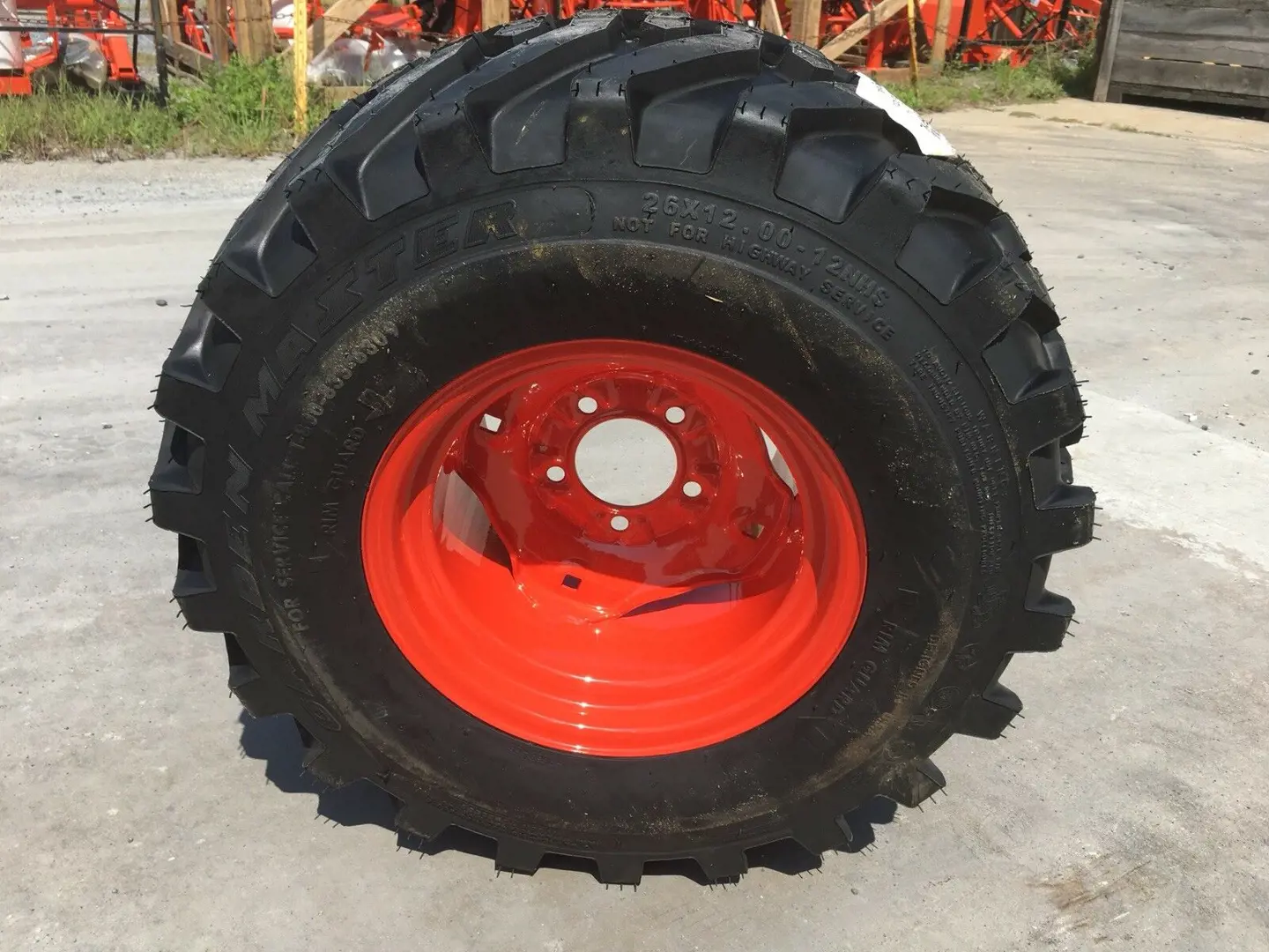 Kubota #ABXR8718 26X12.00-12 R4 Tire & Rim Assembly