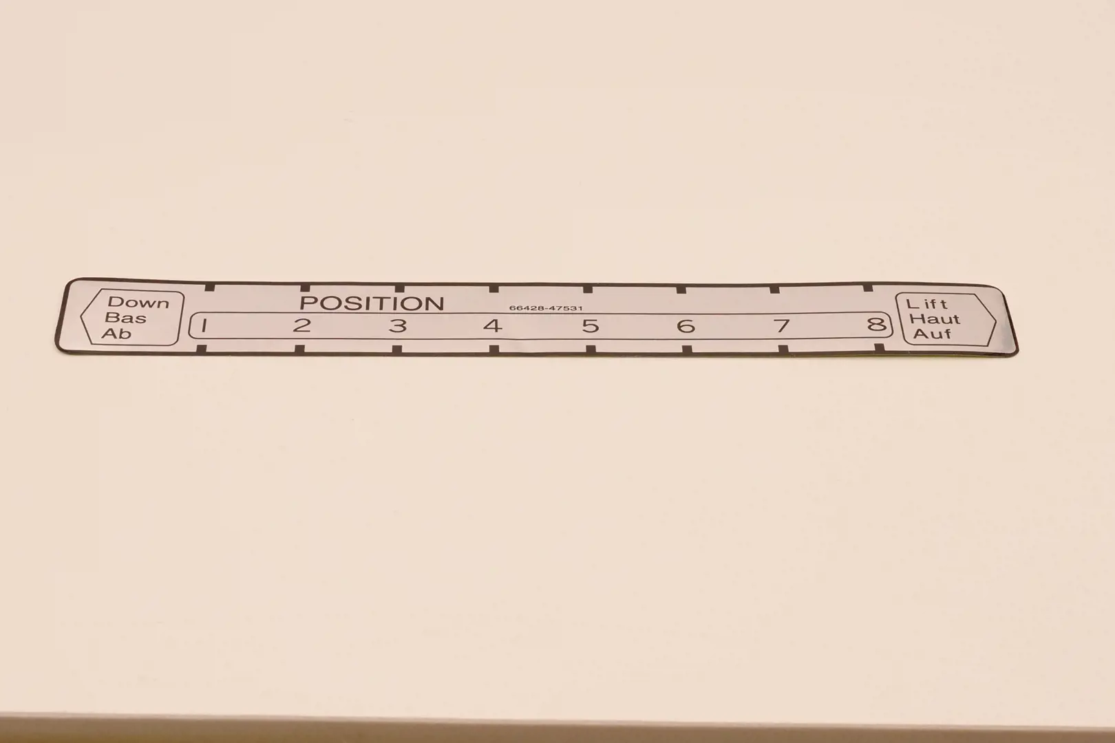 Kubota #66428-47530 LABEL, POSITION