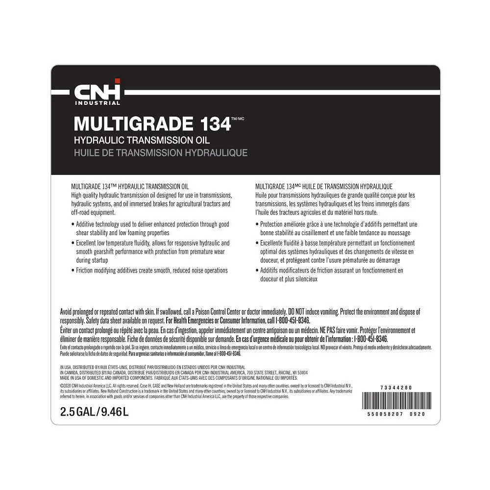 New Holland #73344280 Multi Grade 134 OIL HYDRAULIC