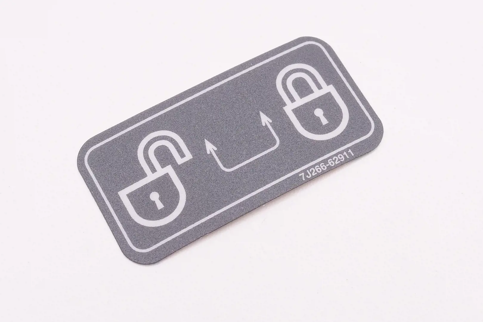 Kubota #7J266-62910 LABEL, C/V LOCK