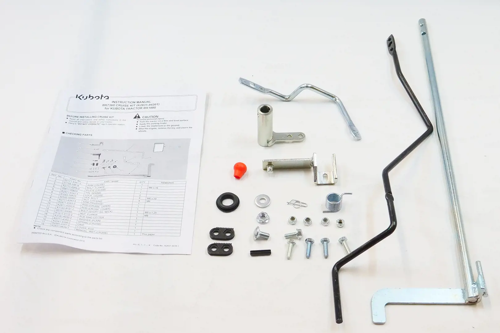 Kubota #BX2418 BX1880 Cruise Control Kit