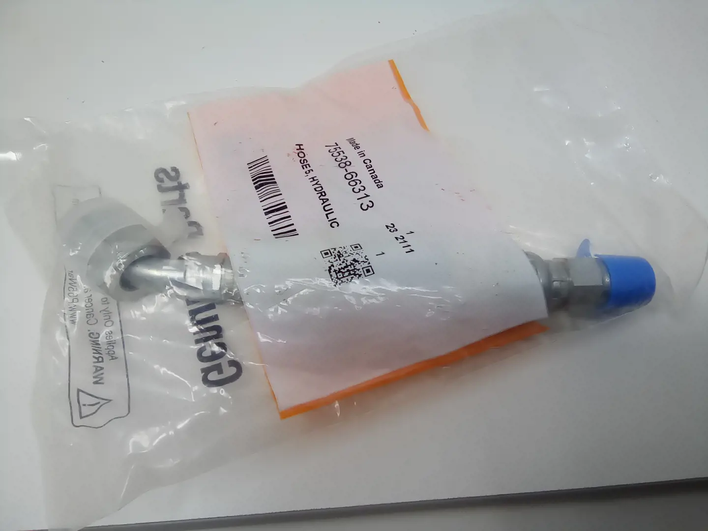 Kubota #75538-66313 HOSE 5, HYDRAULIC