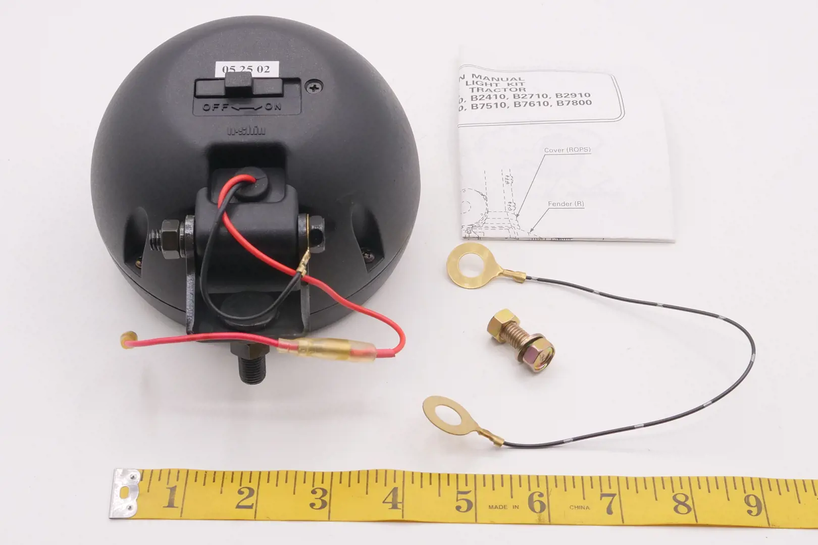 Kubota #B7331 Rear Work Light Kit - For Older B Series