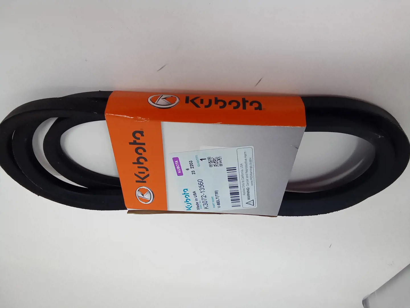 Kubota #K3072-13560 V-BELT(TM)