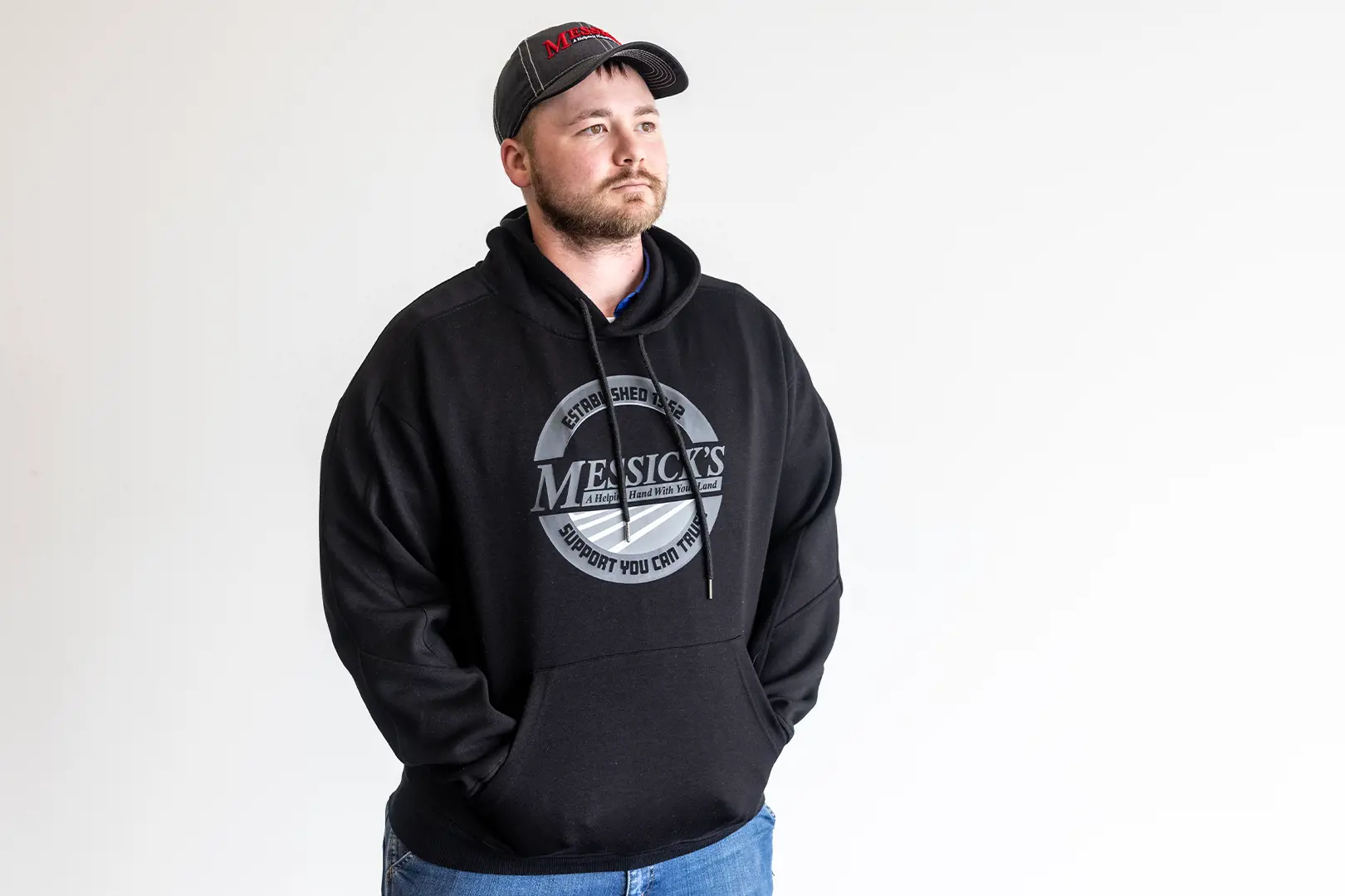 Messicks Apparel #MFEHOODIEBLK Messick's Black Circle Logo Hoodie