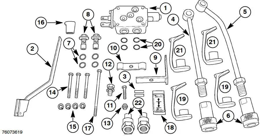 New Holland #SBA340003250 Singe Rear Remote for New Holland TC30 ...