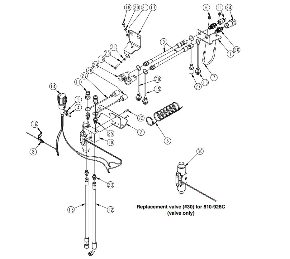 Land Pride #380-152A Kubota Std L Series Third Function Valve Kit
